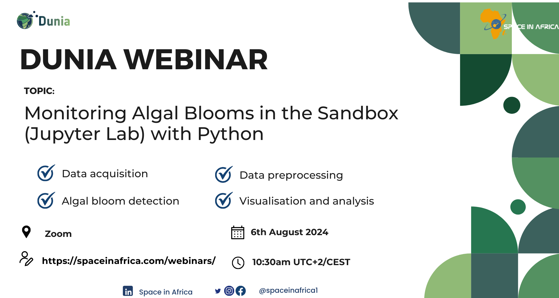 DUNIA Webinar: August 6th Monitoring Algal Blooms in the Sandbox w/Python – AquaWatch